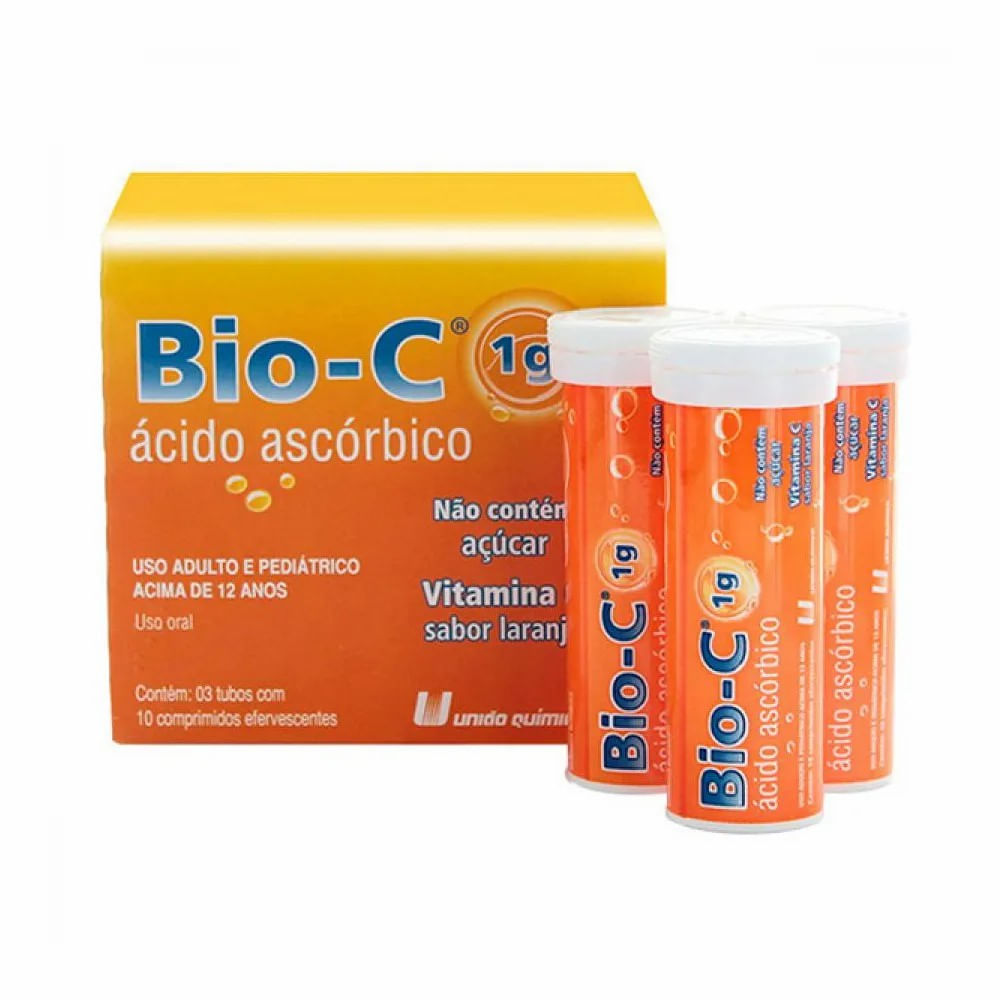 Bio-C 1g 30 Comprimidos Efervescentes|Drogaria Globo - Drogaria Globo
