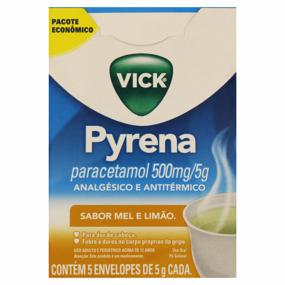 Vick Pyrena Box Sabor Mel e Limão 5 Sachês | Drogaria Globo - Drogaria ...