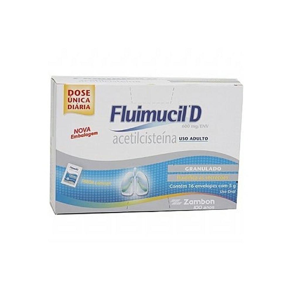 Fluimucil D 600mg Granulado 16 Envelopes | Drogaria Globo - Drogaria Globo