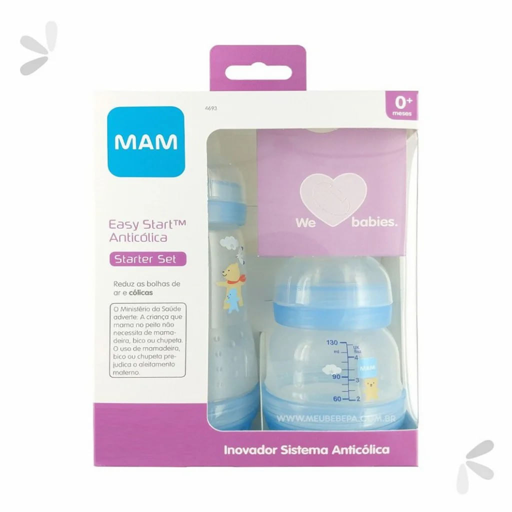 Kit Mamadeira MAM Easy Start Set Azul|Drogaria Globo - Drogaria Globo