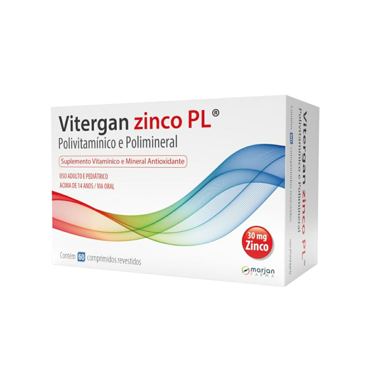 Vitergan Zinco Plus 60comprimidos|Drogaria Globo - Drogaria Globo