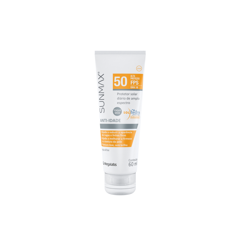 Protetor Solar Sunmax Anti-idade FPS50 Pele Normal a Seca 60g|Drogaria ...