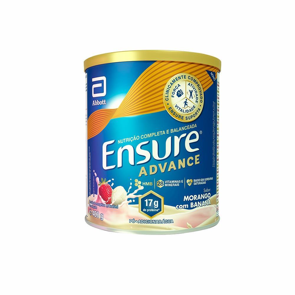 Suplemento Alimentar Ensure ADV Sabor Morango e Banana 400g|Drogaria ...