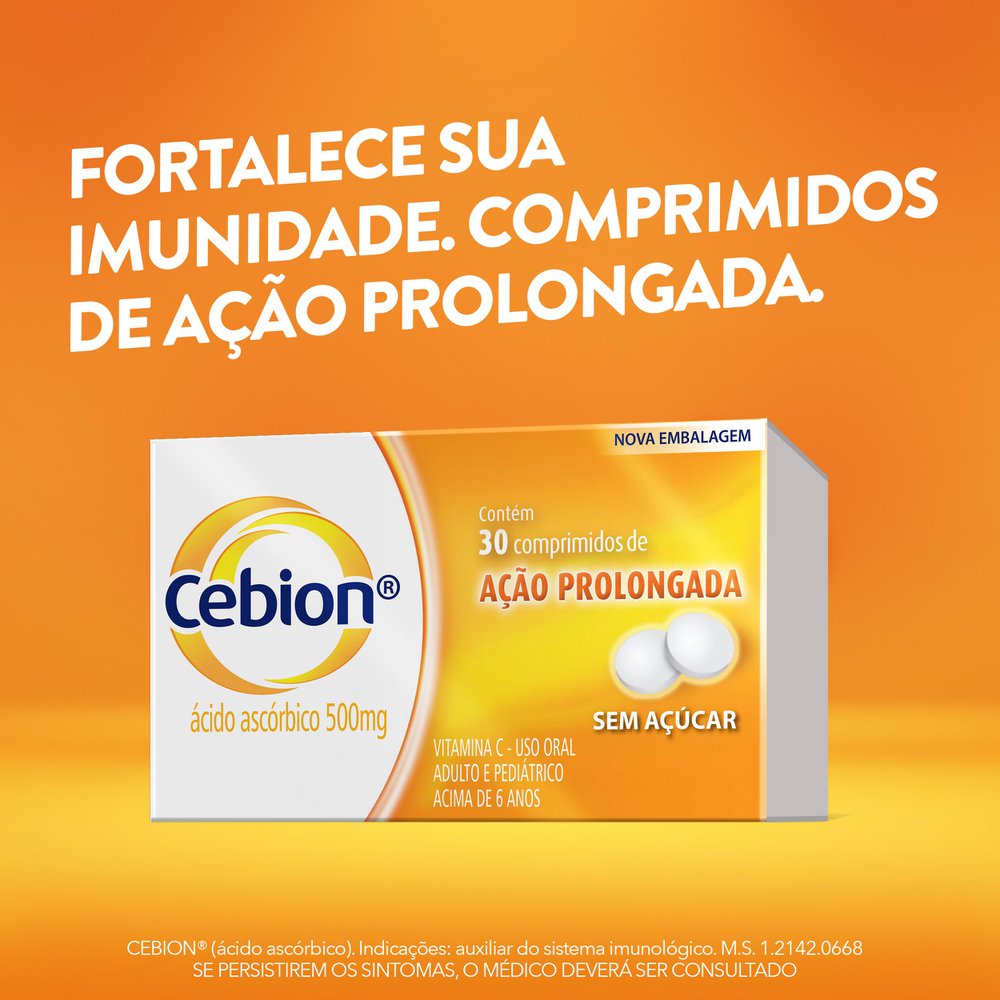 Cebion 500mg 30 Comprimidos | Drogaria Globo - Drogaria Globo