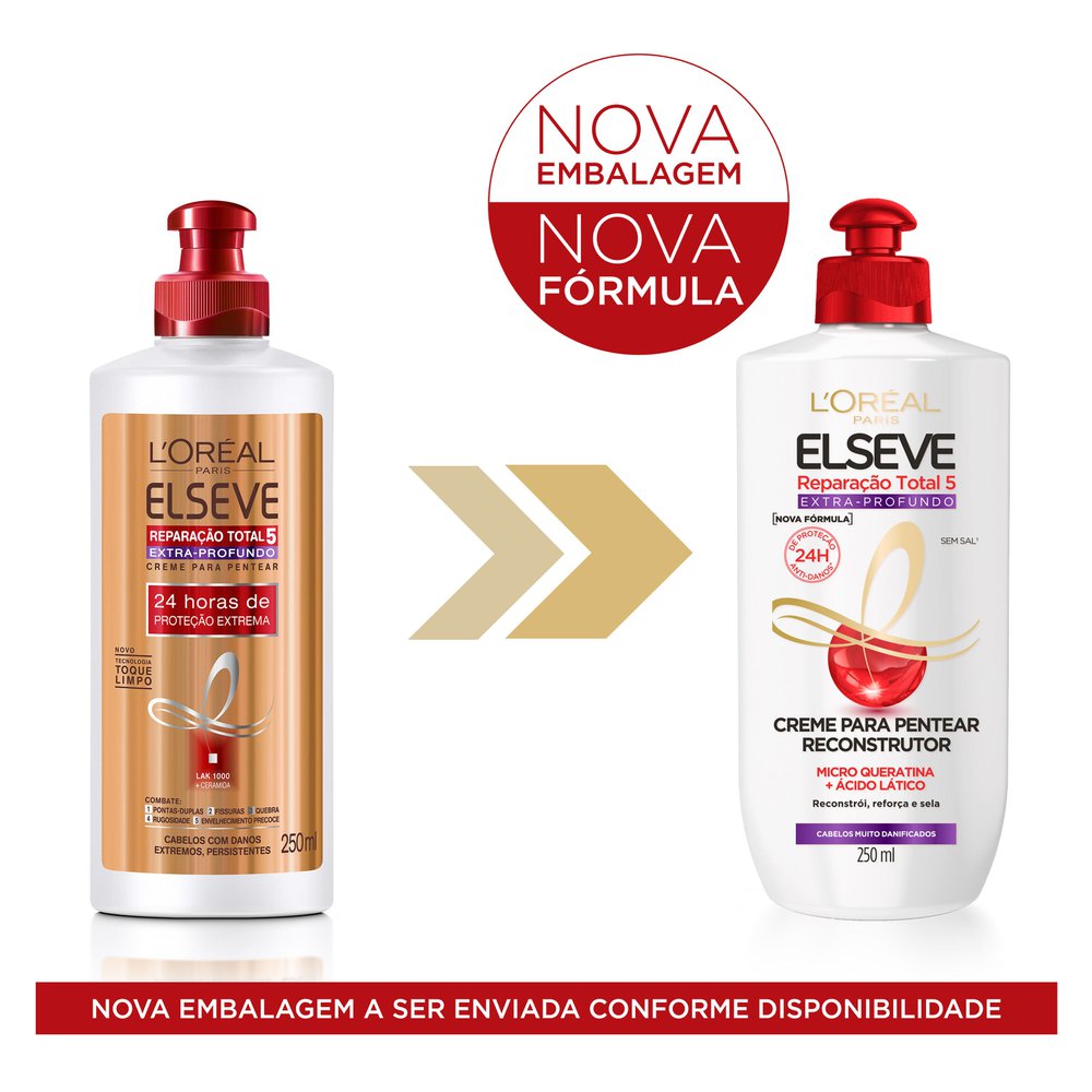 Creme Pentear Elseve Reparação Total 5 250ml| Drogaria Globo - Drogaria ...