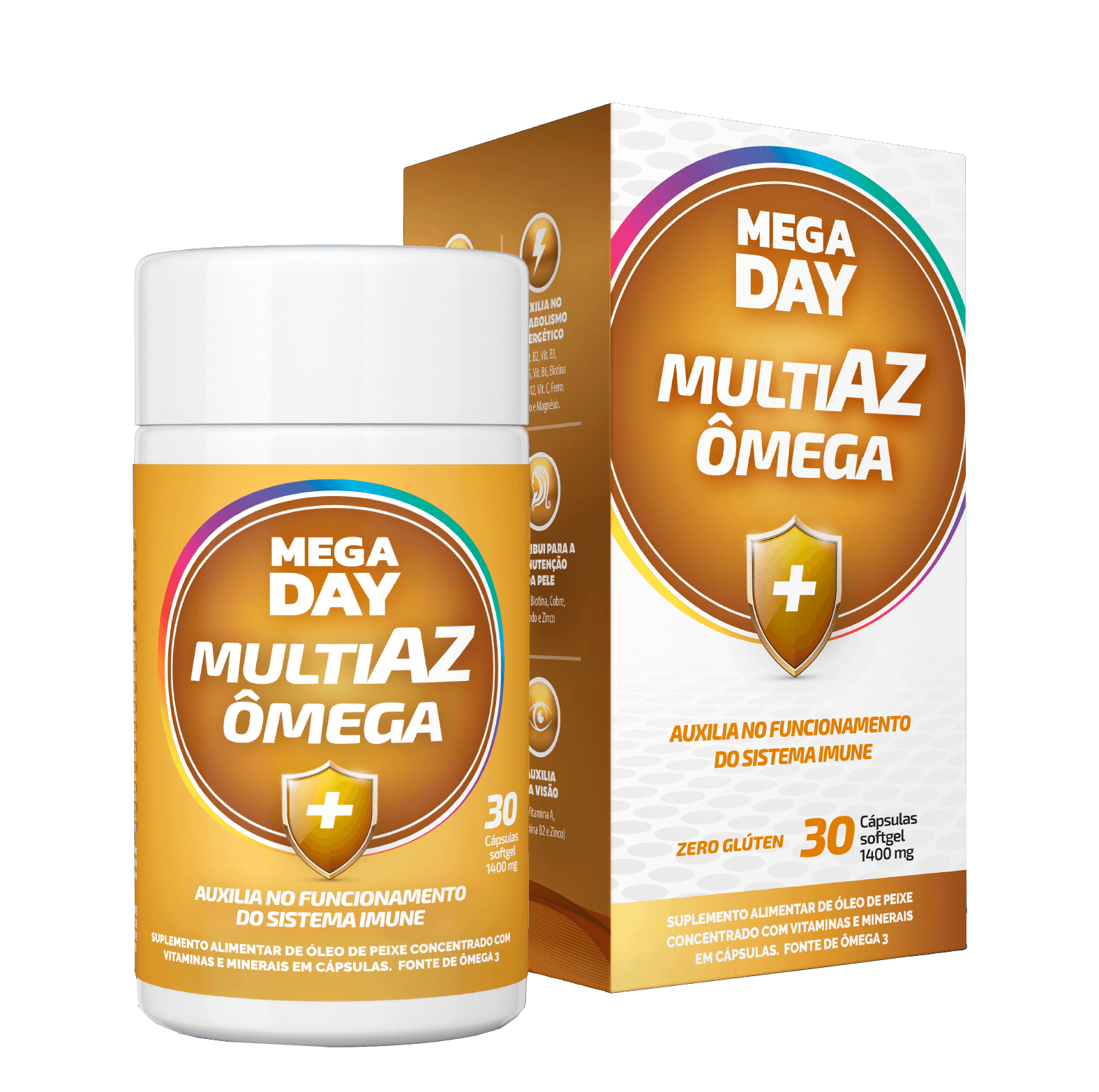 Mega Day Multi AZ Ômega 30cápsulas | Drogaria Globo - Drogaria Globo