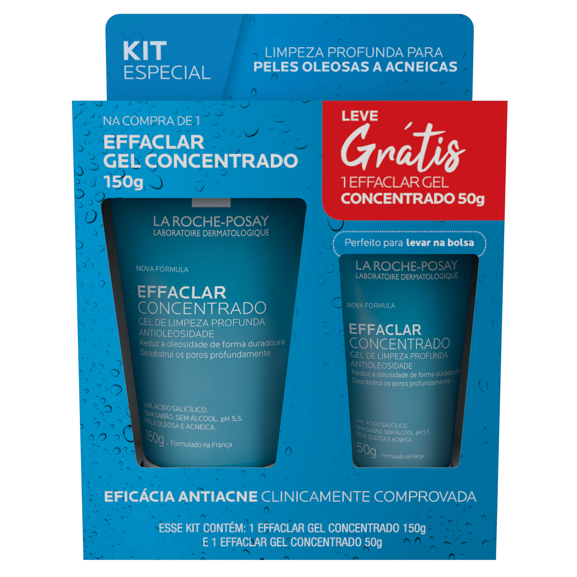 Kit Gel de Limpeza Facial Effaclar Concentrado La Roche-posay com 150g ...