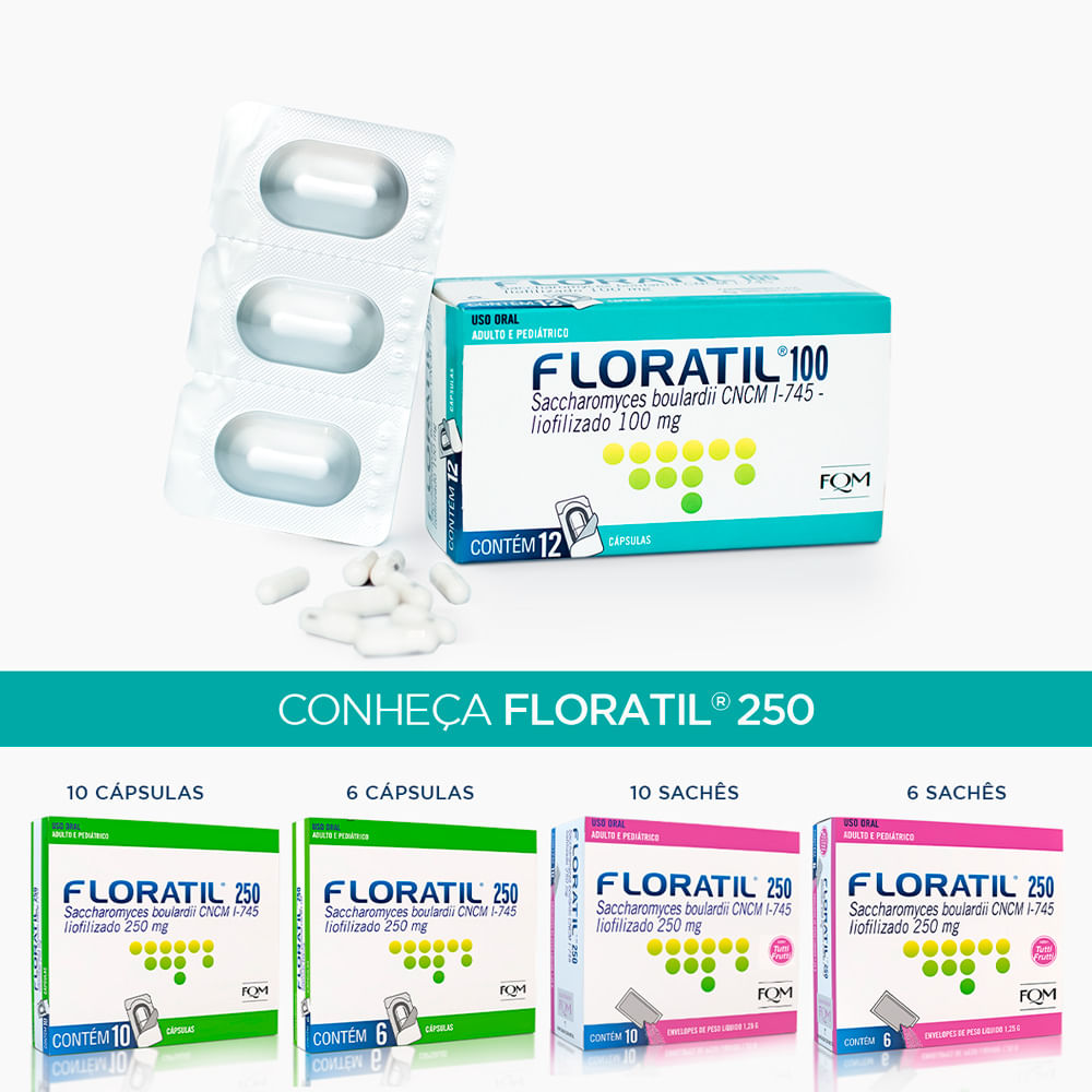 Floratil 100mg com 12cápsulas |Drogaria Globo - Drogaria Globo