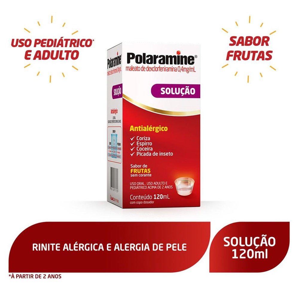 Polaramine Liquido 120ml | Drogaria Globo - Drogaria Globo