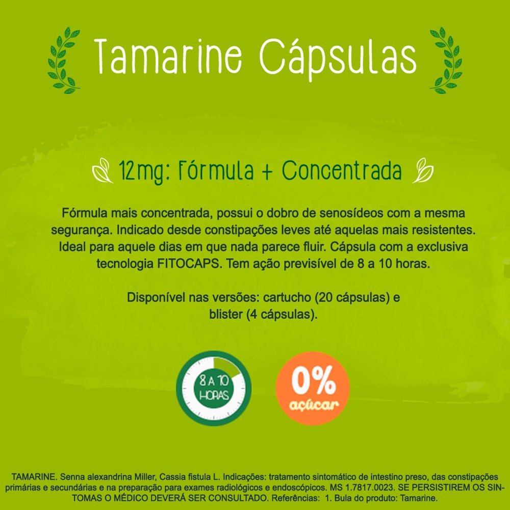 Tamarine 12MG 20 Cápsulas | Drogaria Globo - Drogaria Globo
