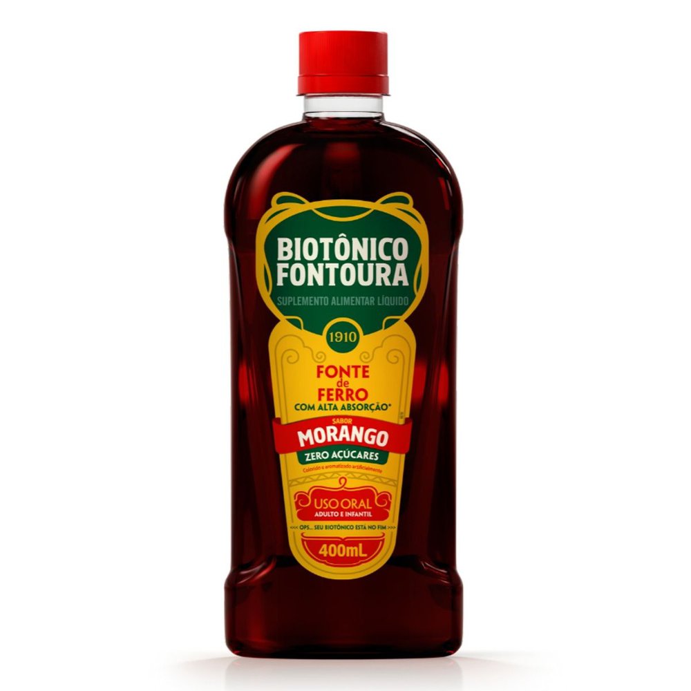 Biotônico Fontoura Sabor Morango 400ml | Drogaria Globo - Drogaria Globo