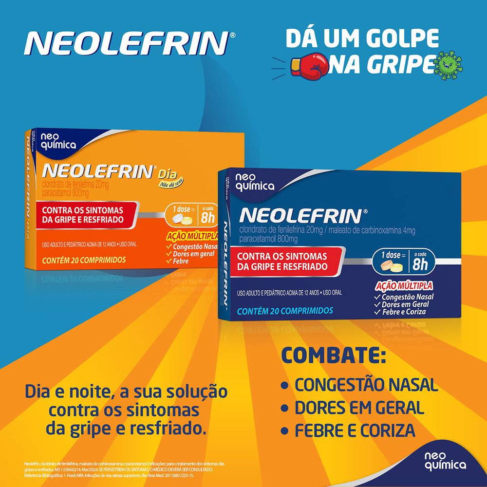 Neolefrin 20 Comprimidos | Drogaria Globo - Drogaria Globo