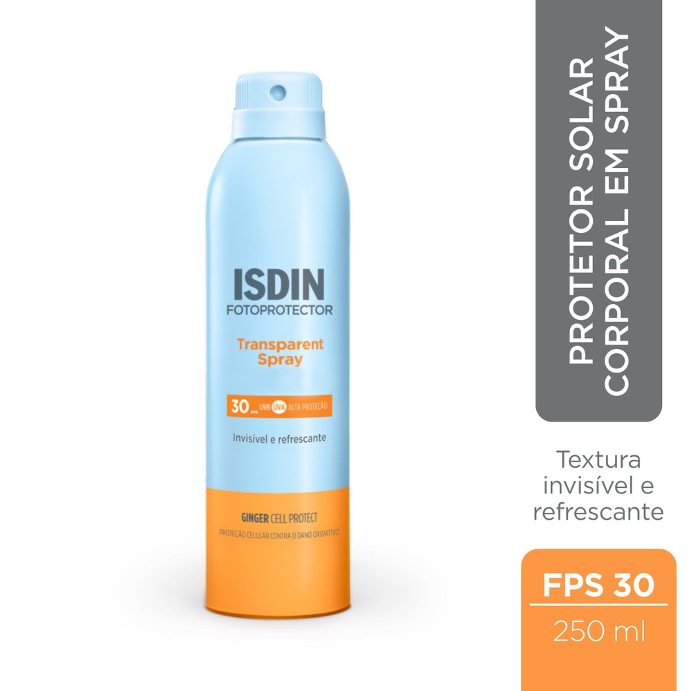Protetor Solar Corporal Isdin Transparent Spray FPS 30 250ml - Drogaria ...